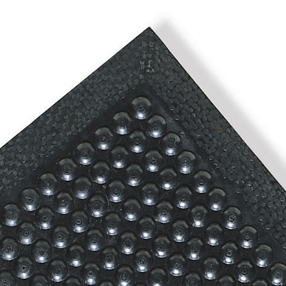 Rubber Traction-Enhanced Solid Bubble Top Comfort Matting